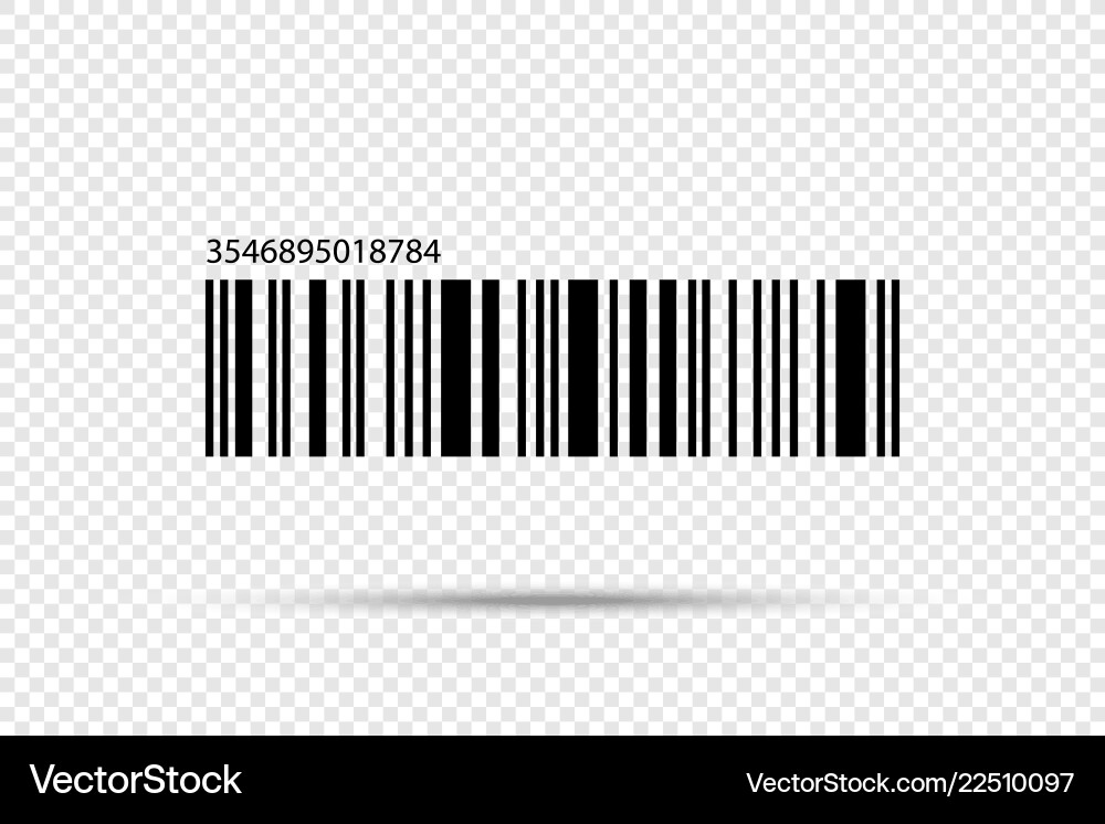 Realistic barcode icon isolated Royalty Free Vector Image