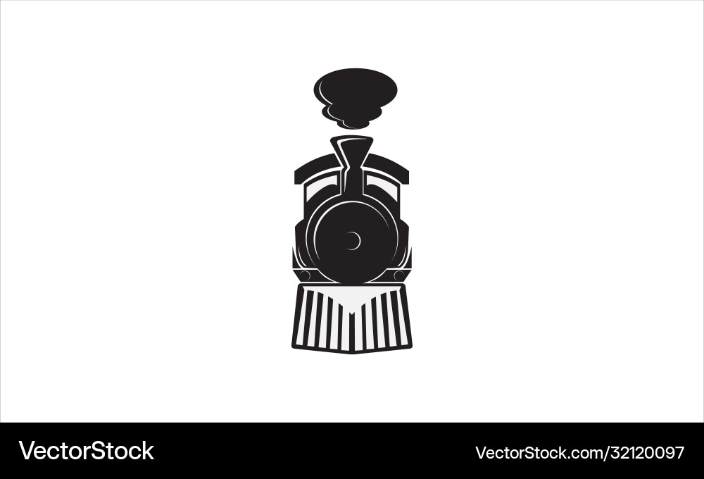 Simple old retro steam train Royalty Free Vector Image