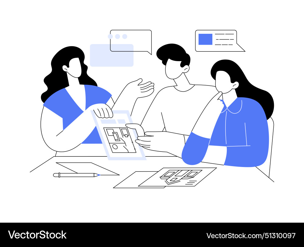 Visiting broker isolated cartoon Royalty Free Vector Image