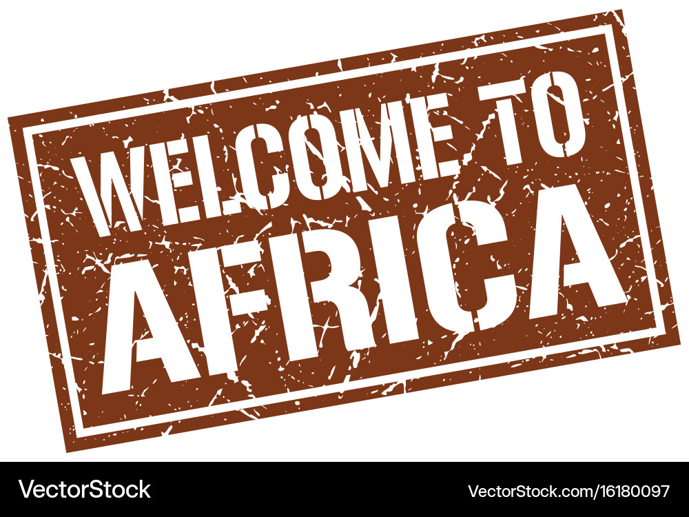 Welcome to africa stamp Royalty Free Vector Image