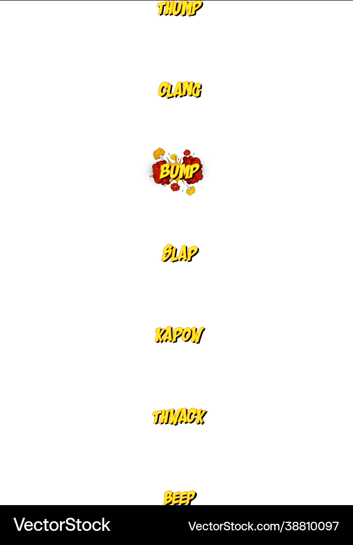 Word bump on comic cloud explosion background Vector Image