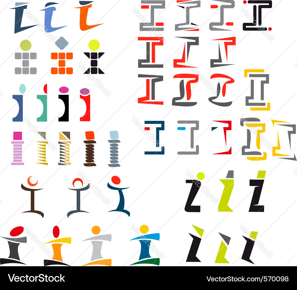 Alphabet symbols Royalty Free Vector Image - VectorStock