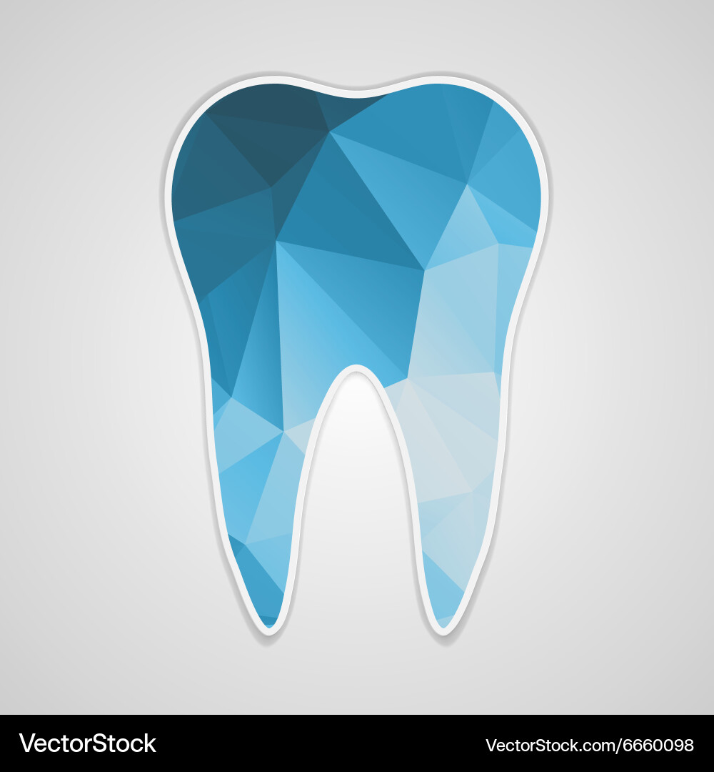 Blue Tooth Polygonal Minimalist Royalty Free Vector Image