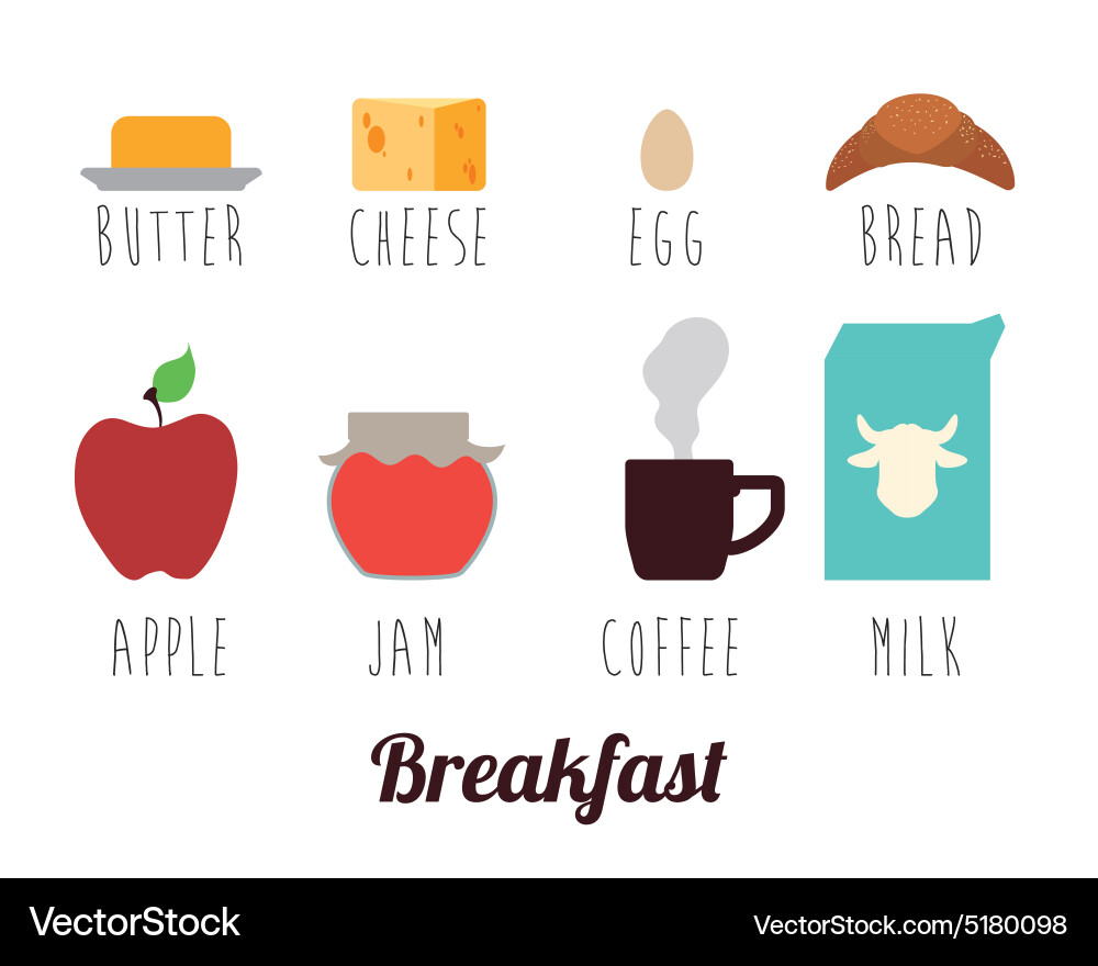 Breakfast design Royalty Free Vector Image - VectorStock