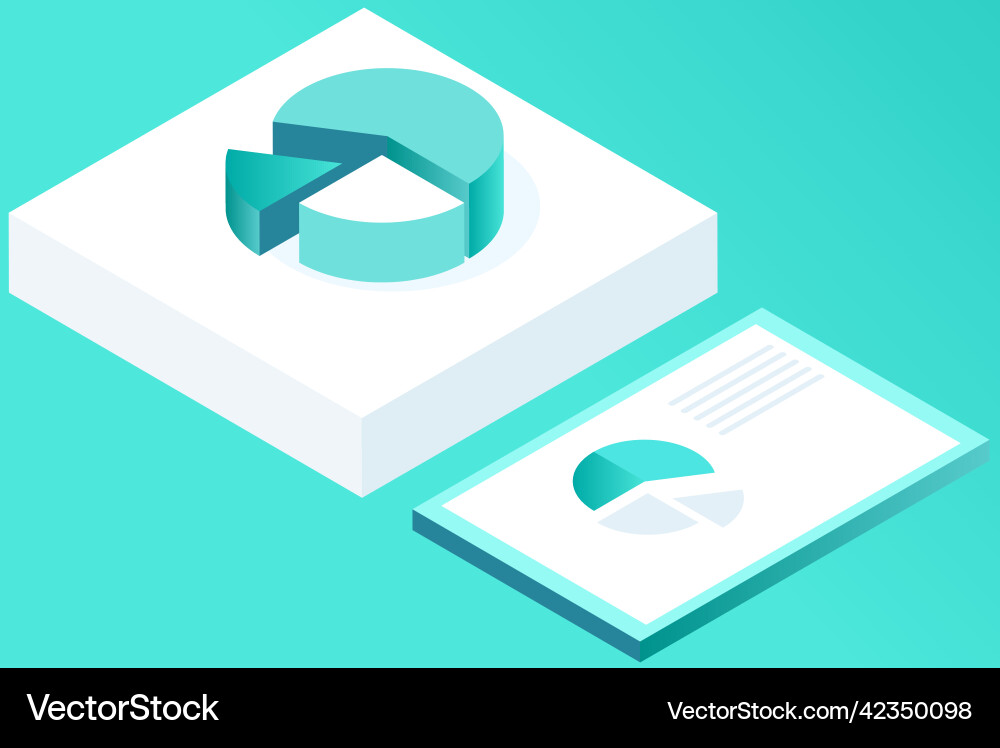 Data analysis research statistics concept Vector Image