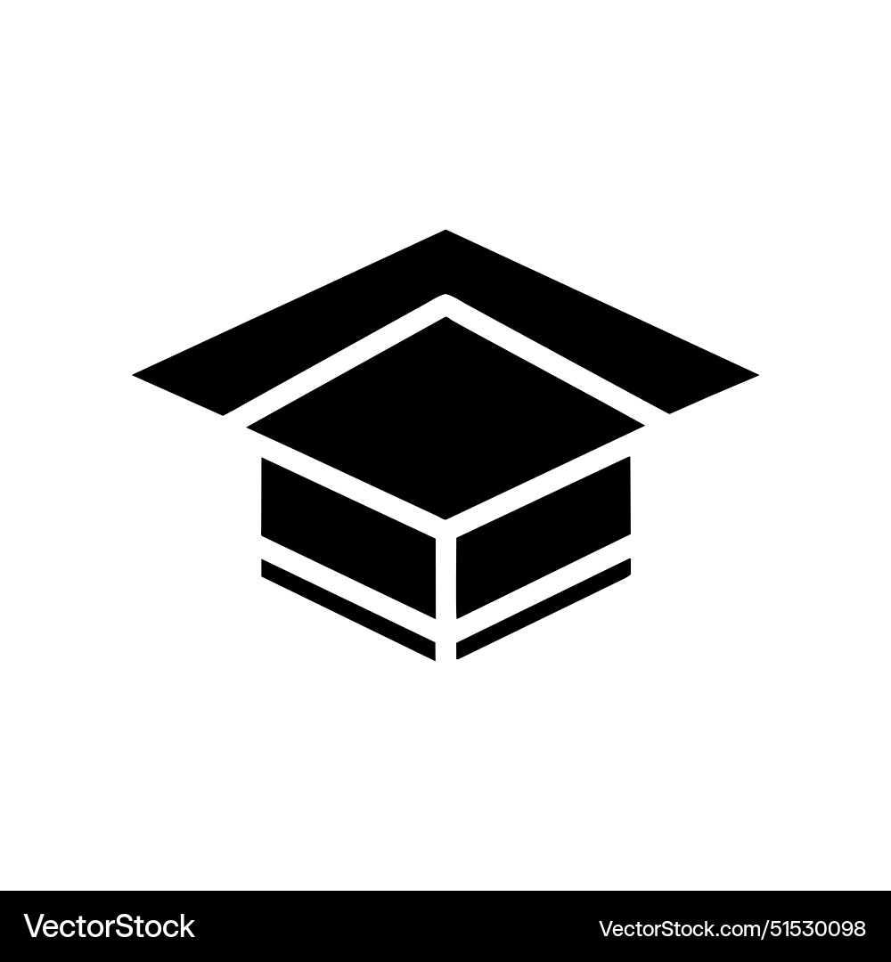 Education hat logo Royalty Free Vector Image - VectorStock