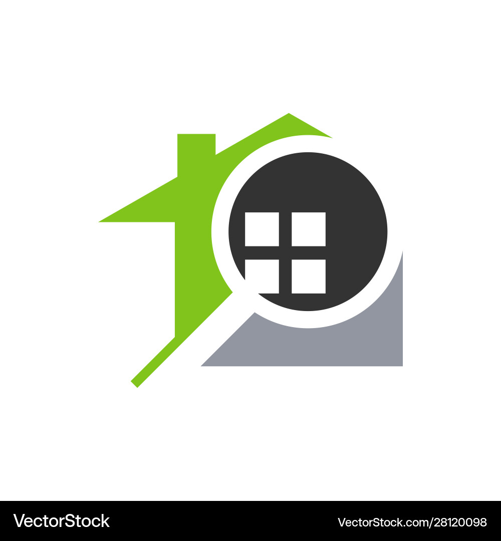 Find home logo search property icon Royalty Free Vector