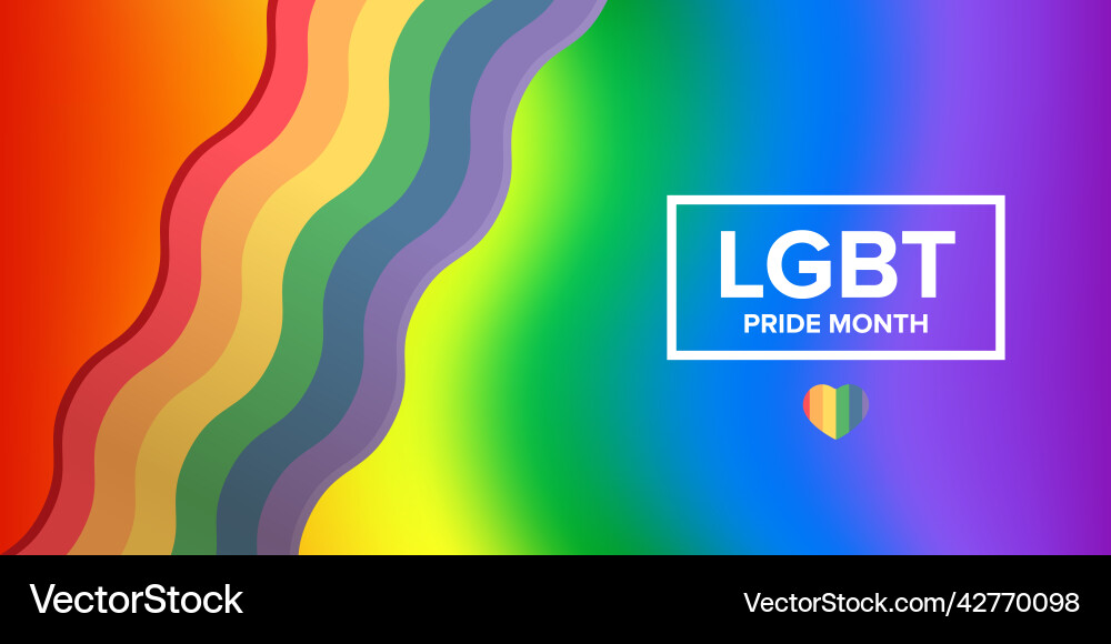 Glücklicher Stolz Monat horizontale Banner Vektorbild