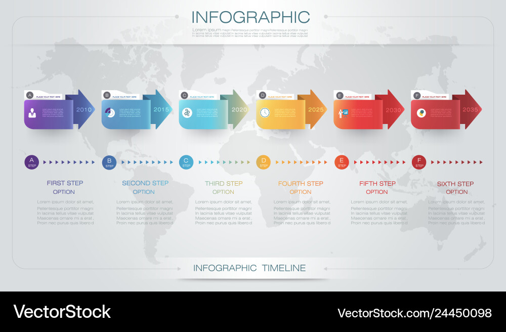 Infographics timeline design Royalty Free Vector Image