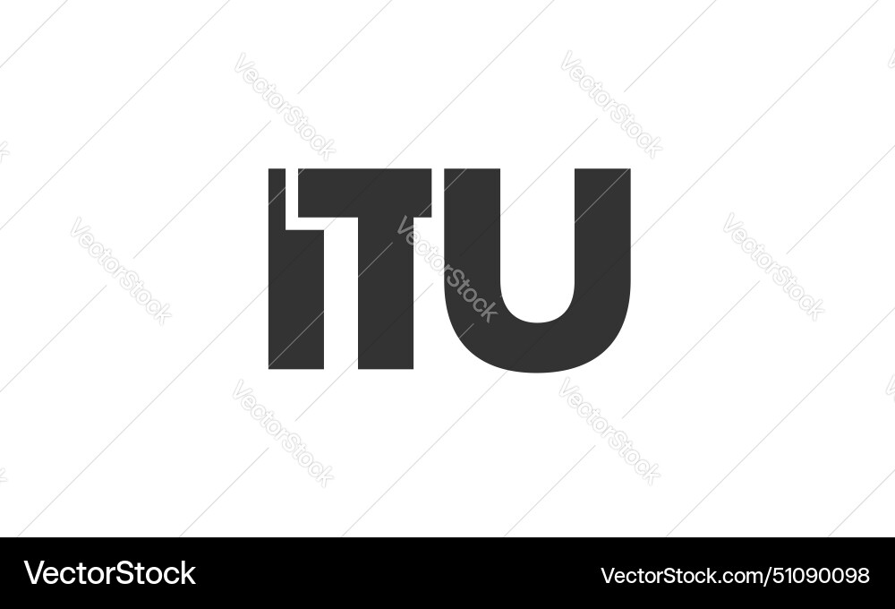 Itu logo design template with strong and modern Vector Image