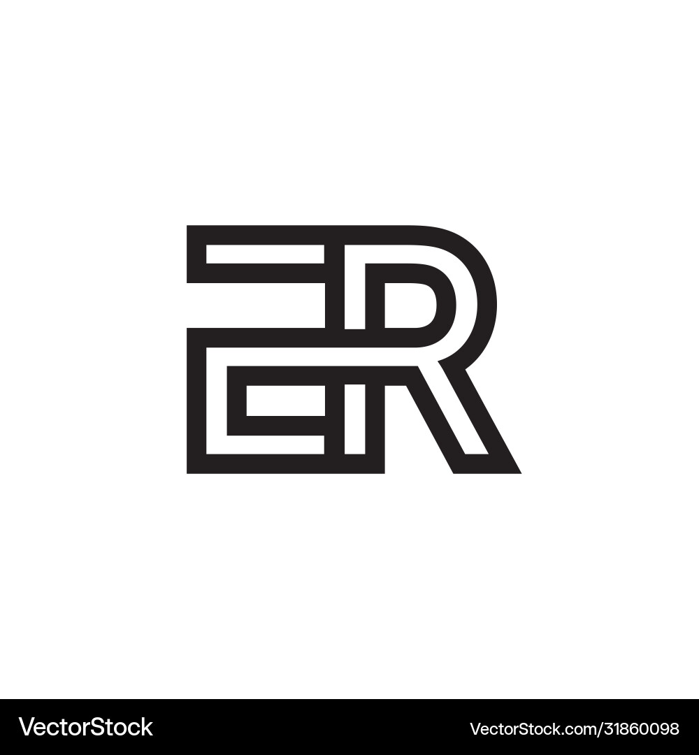 Lines er icon symbol Royalty Free Vector Image