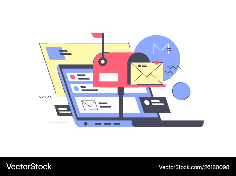 Modern high-speed mail delivery using Royalty Free Vector