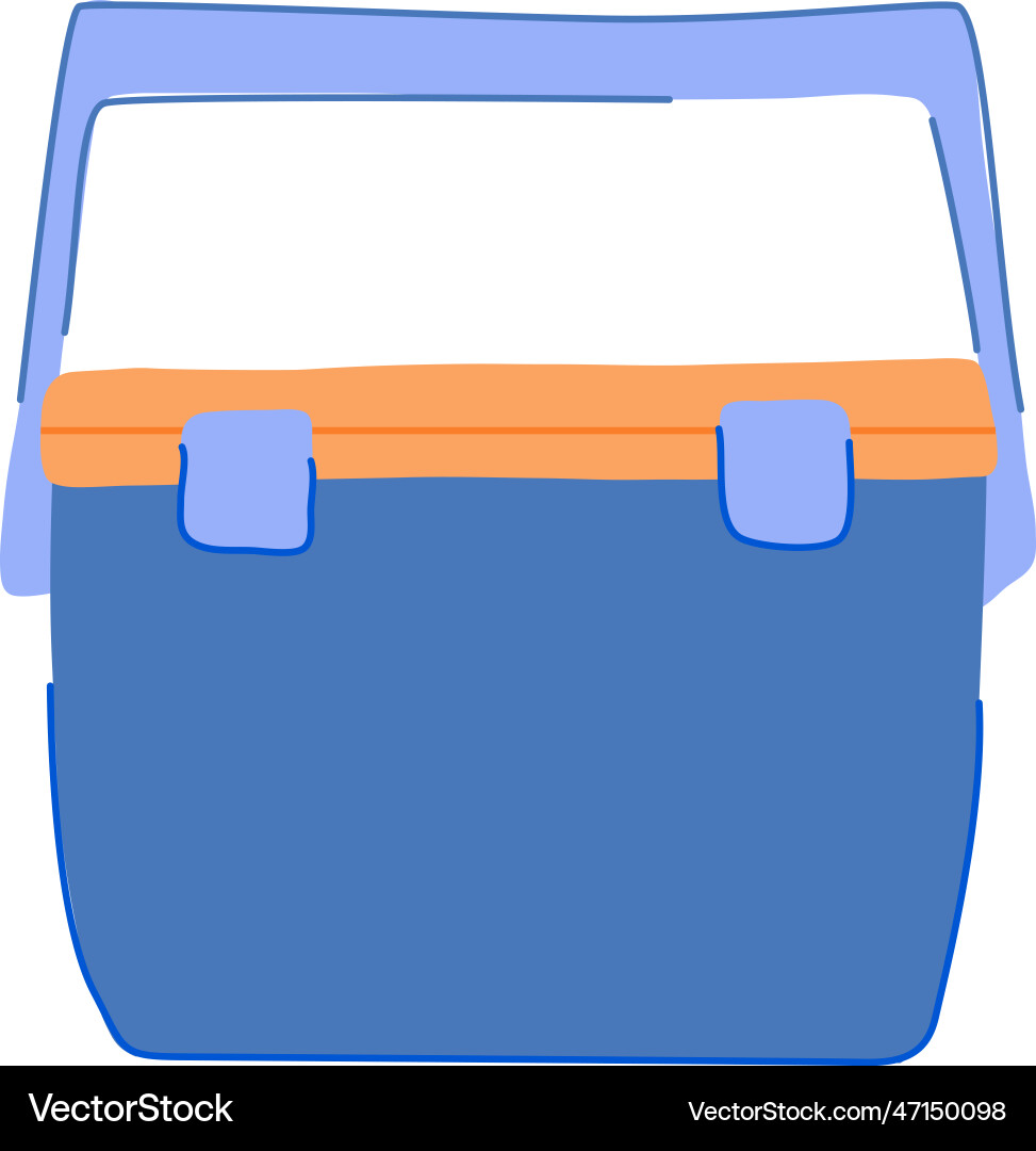 Refrigerator cooler box cartoon Royalty Free Vector Image