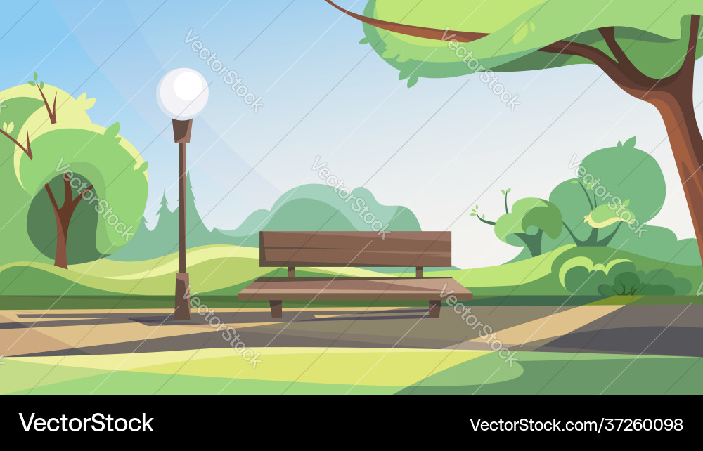 Spring public park Royalty Free Vector Image - VectorStock