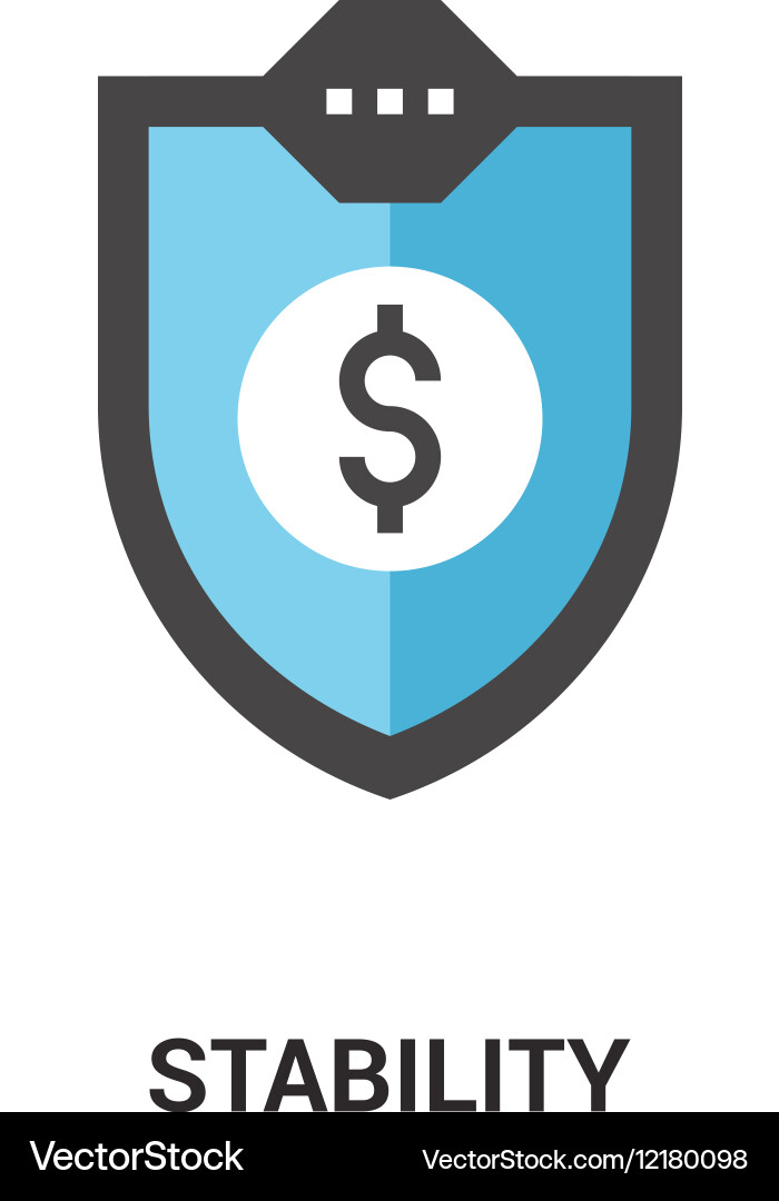 Stabilitäts-Icon-Konzept Lizenzfreies Vektorbild