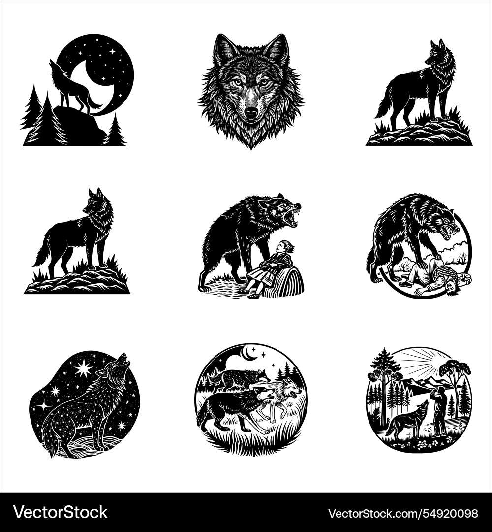 Wolf Royalty Free Vector Image - VectorStock