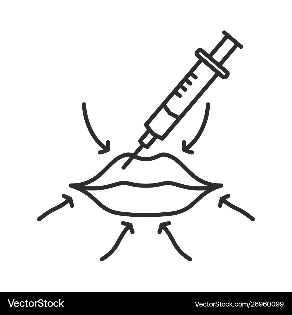 Beauty lips injection icon Royalty Free Vector Image