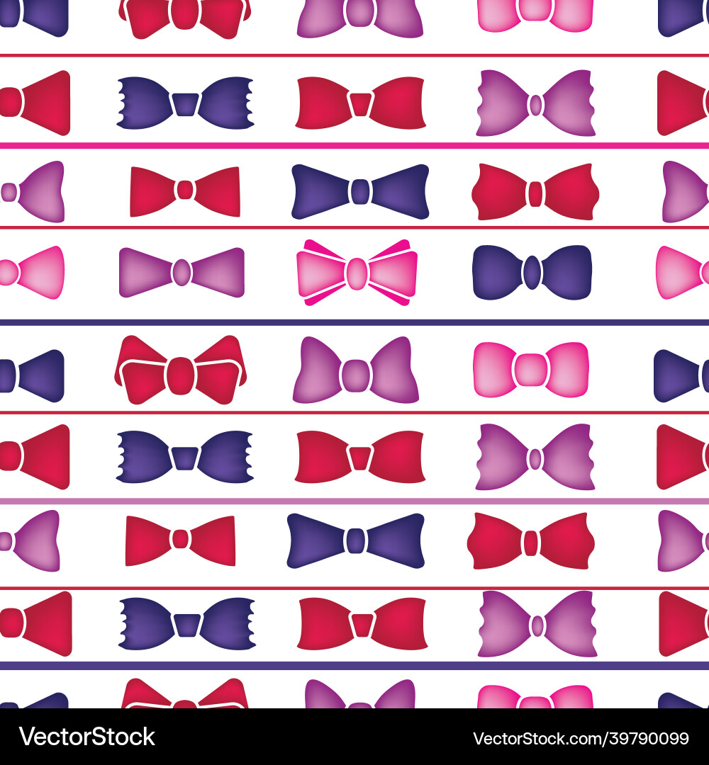 Bow tie festive seamless pattern neck elegant Vector Image