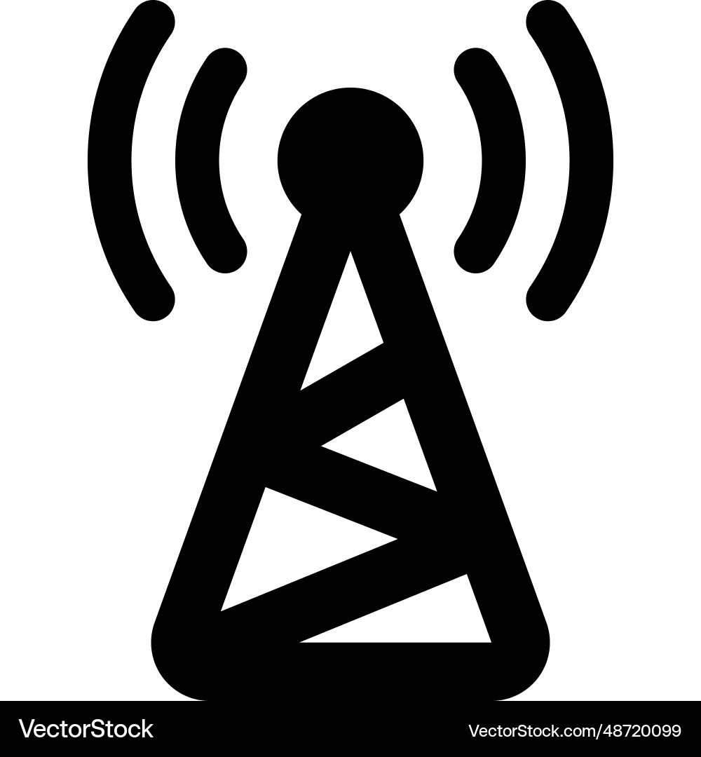 Cellular network from tower connectivity isolated Vector Image