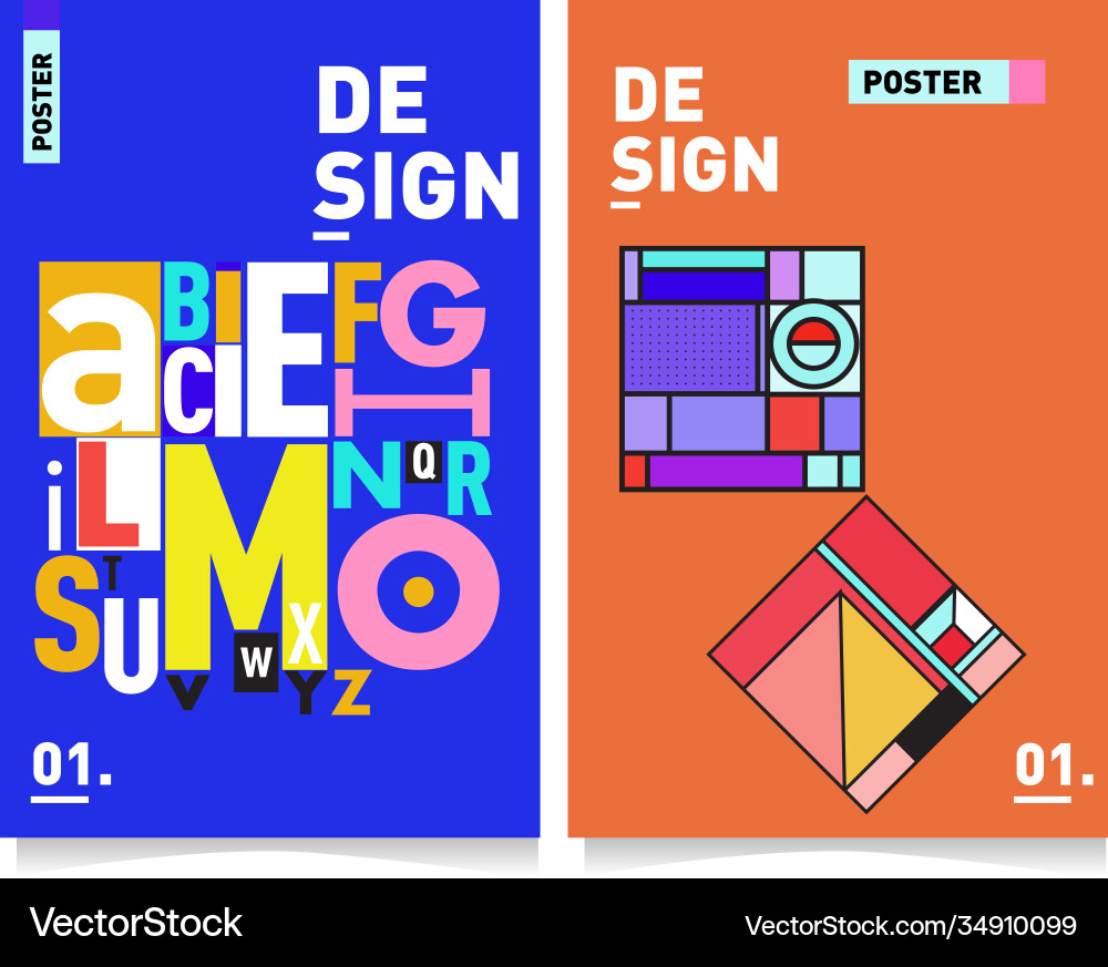 Cover and poster design template for magazine Vector Image