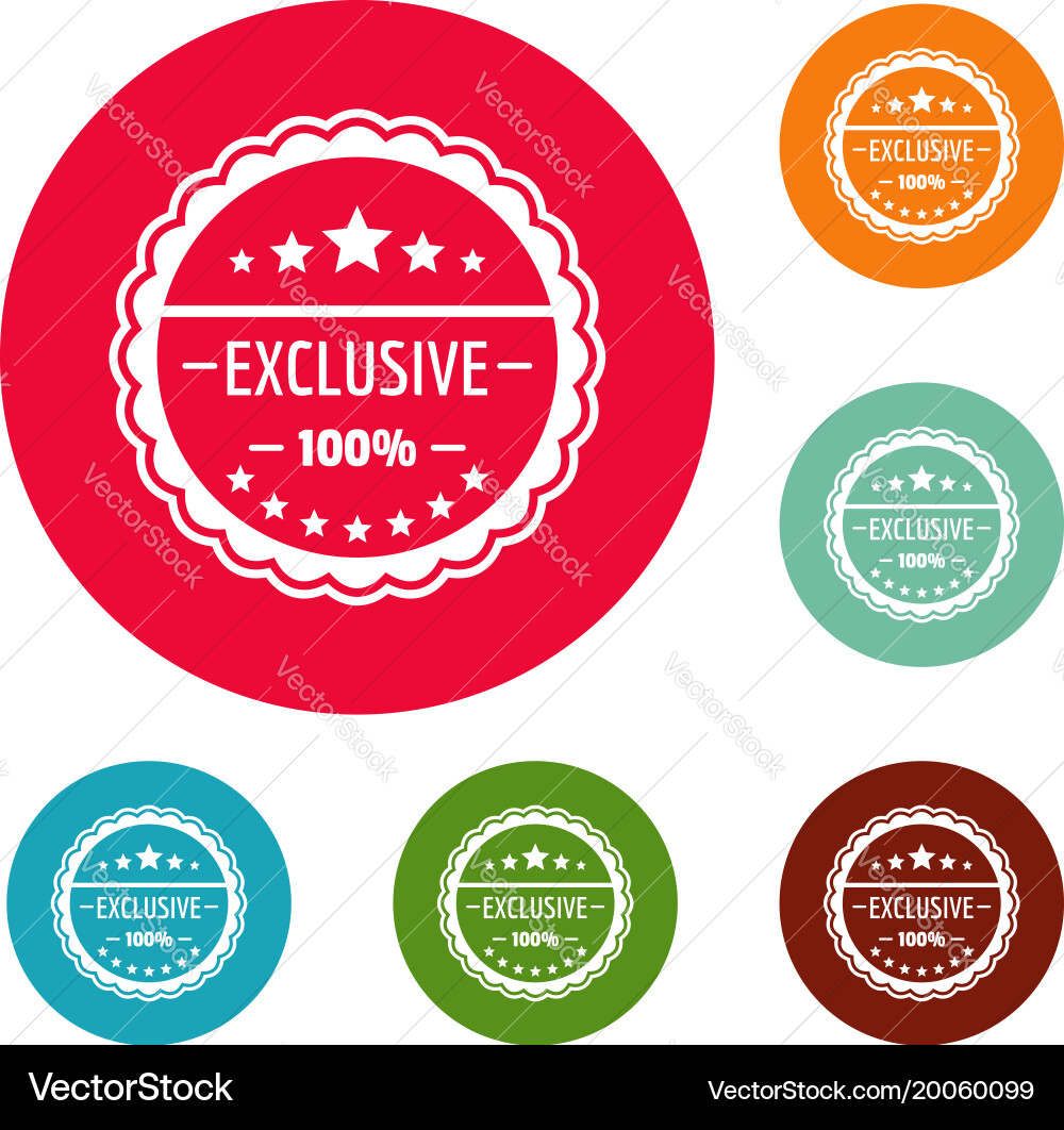 Exclusive logo simple style Royalty Free Vector Image