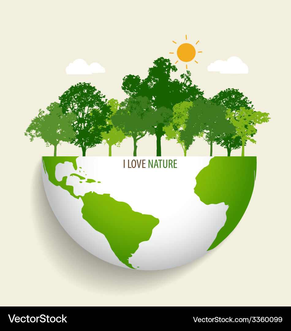 Green eco earth Royalty Free Vector Image - VectorStock