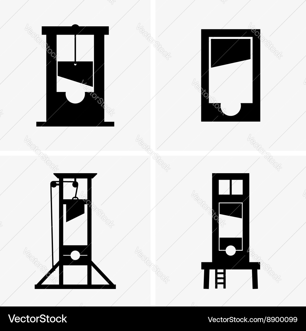 Guillotine - Historical Execution Device Vector Image