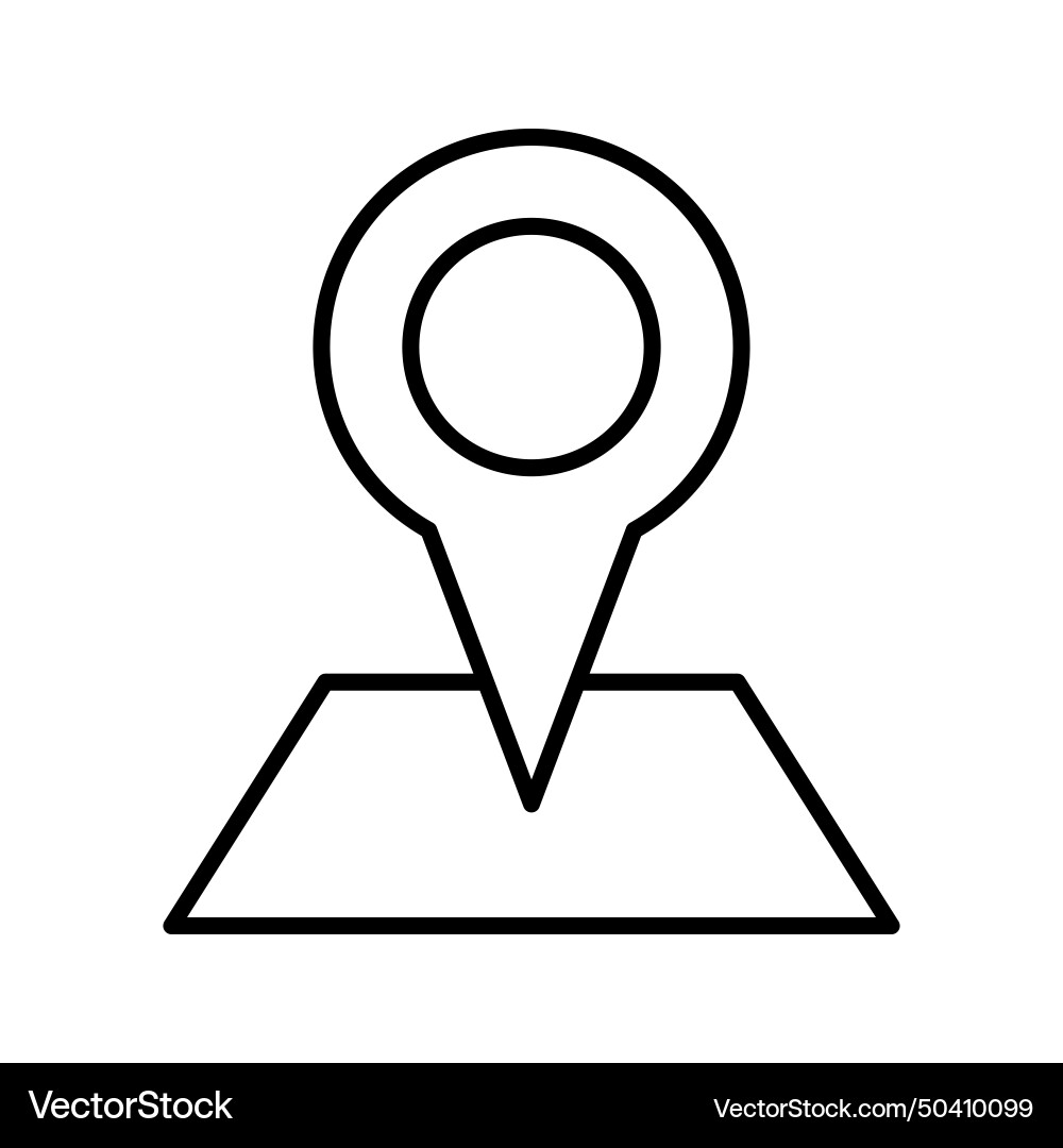 Location pin icon map place marker Royalty Free Vector Image
