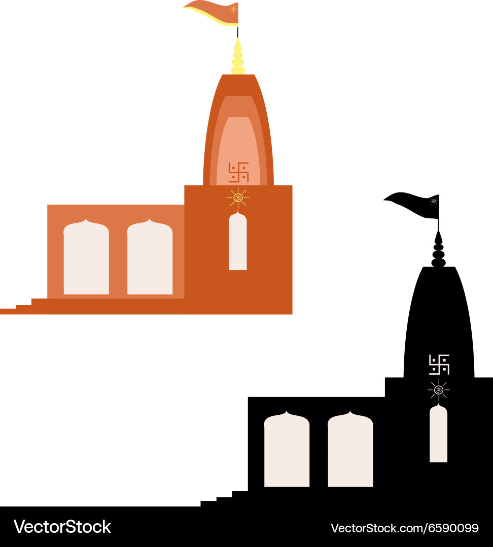 Mandir Royalty Free Vector Image - VectorStock