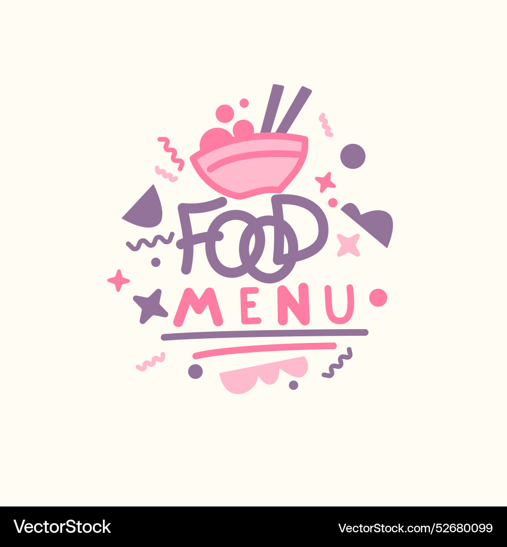 Modern minimalistic for food Royalty Free Vector Image