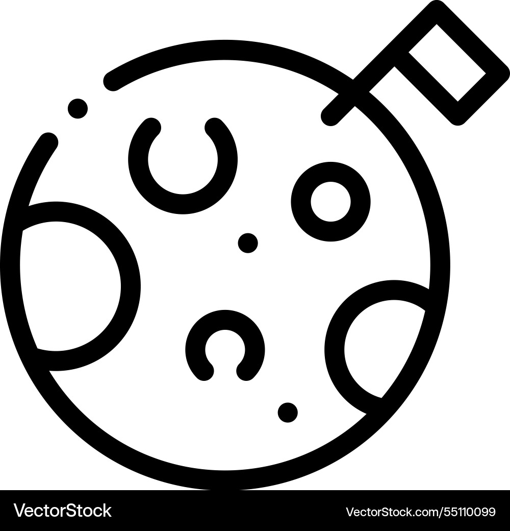 Moon phases icon thin linear style design Vector Image