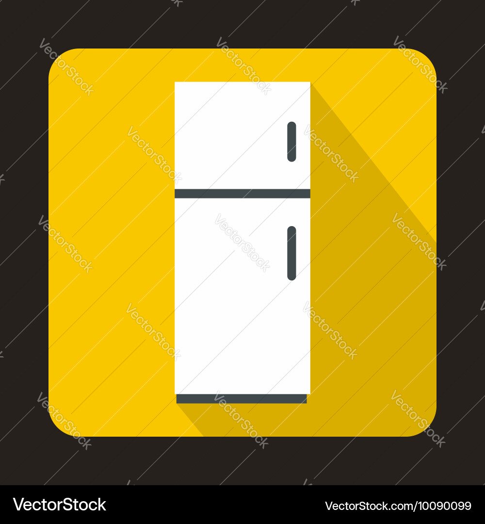 Refrigerator icon flat style Royalty Free Vector Image
