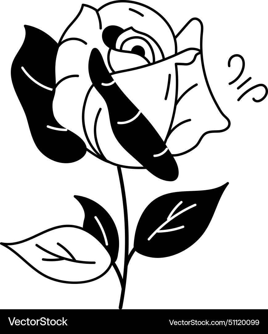 Rosebud Royalty Free Vector Image - VectorStock