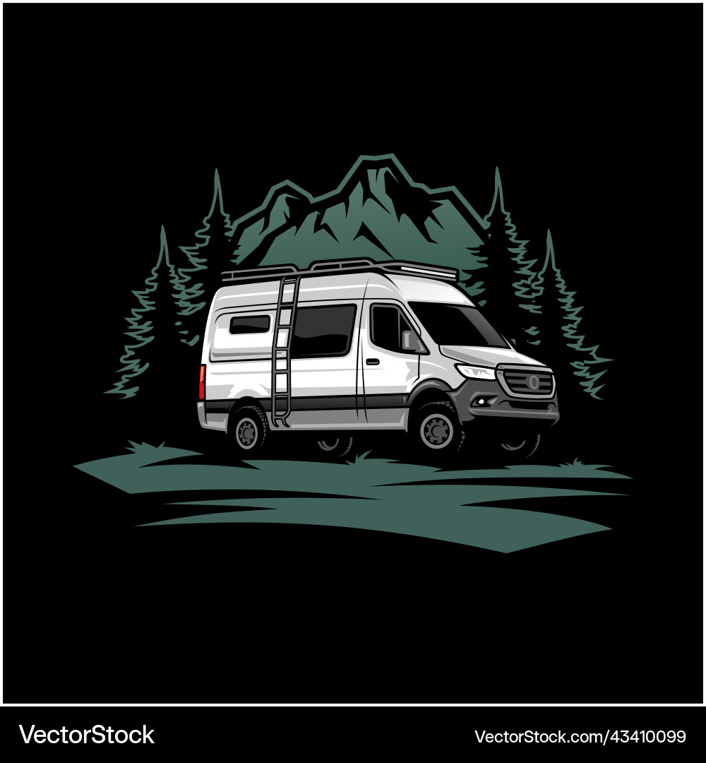 Rv motorhome Royalty Free Vector Image - VectorStock