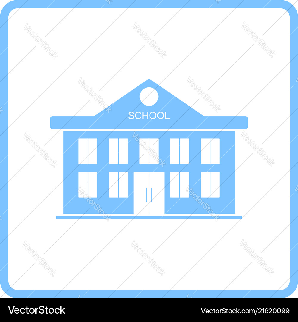 School building icon Royalty Free Vector Image