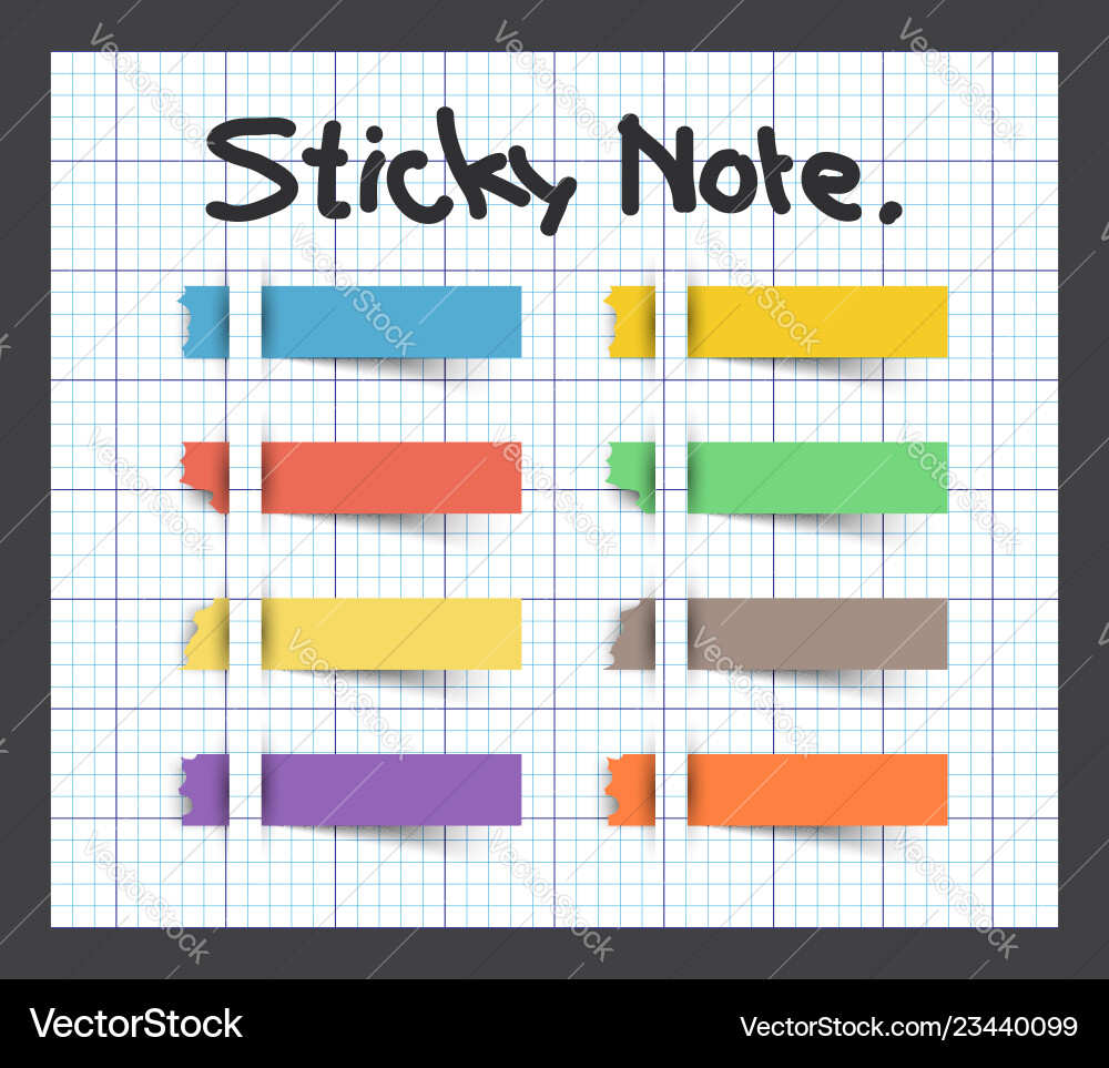 Sticky note on paper Royalty Free Vector Image