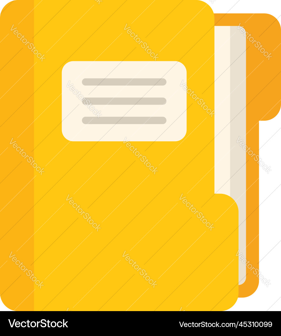 Task folder icon flat business test Royalty Free Vector