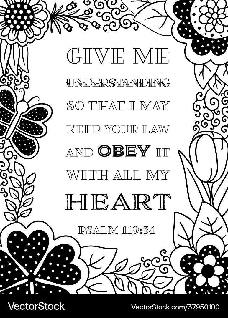 A bible verse from book psalm Royalty Free Vector Image