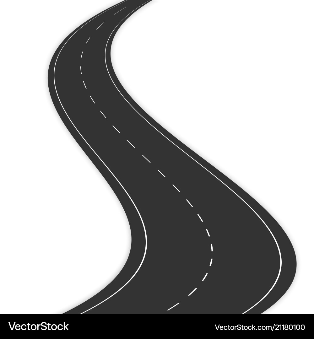 Black road Royalty Free Vector Image - VectorStock