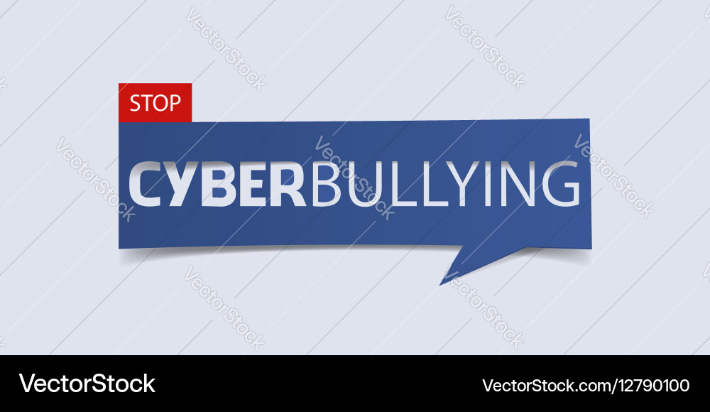 Cyberbullying banner template isolated Royalty Free Vector
