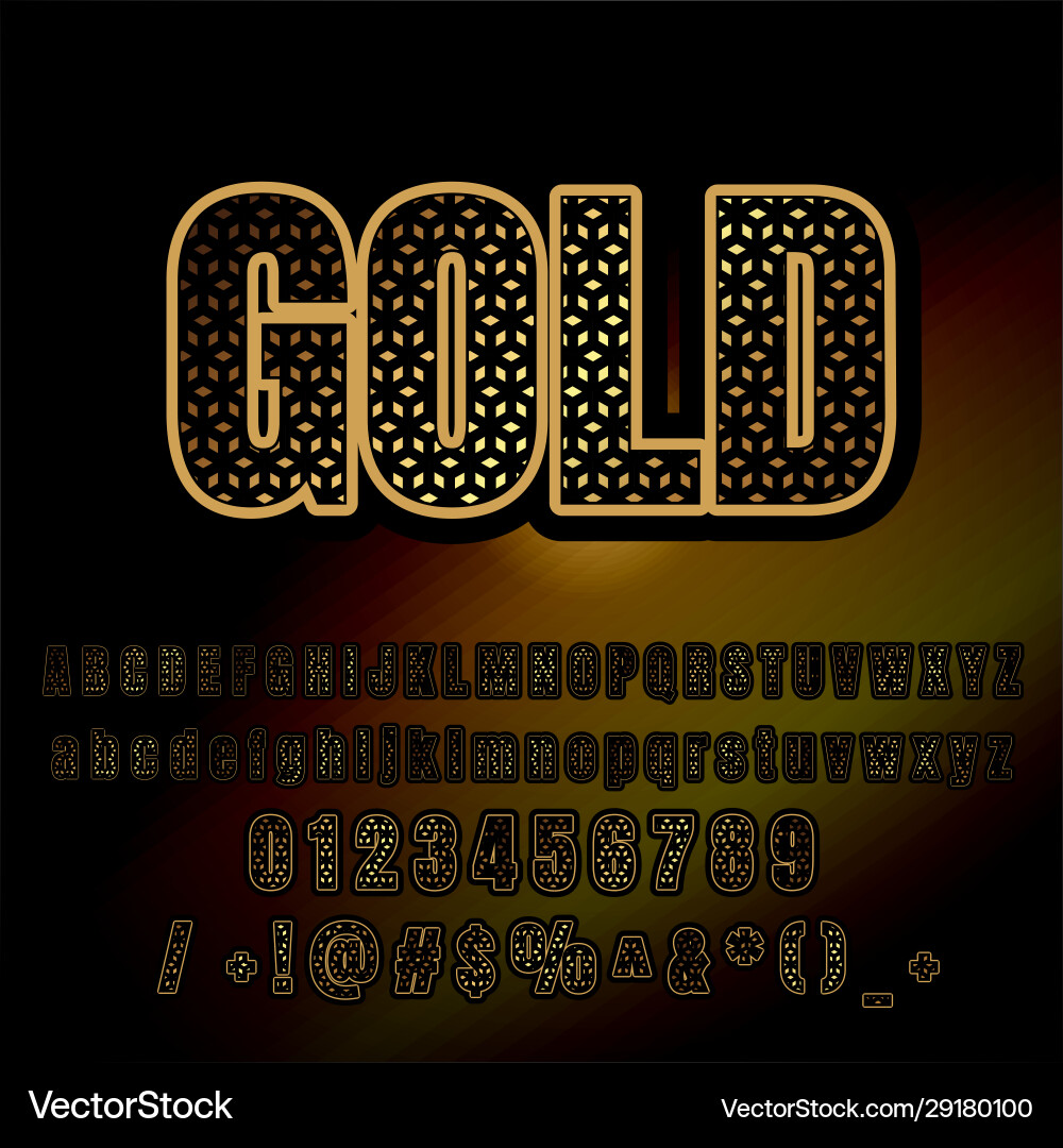 Display font design with linealphabet character Vector Image