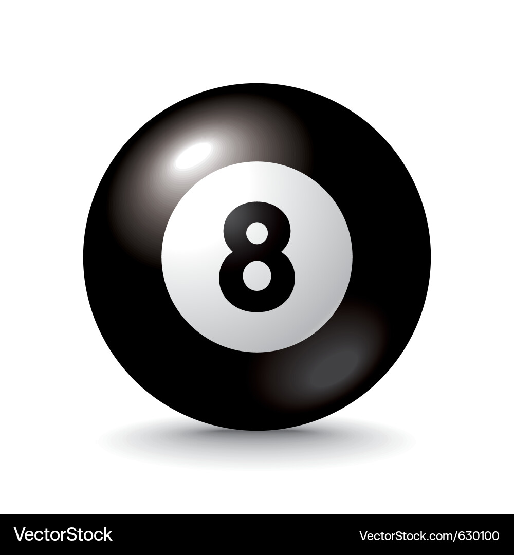 Eight Ball Pool Icon Royalty Free Vector Image