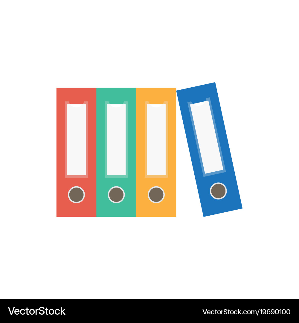 File folder icon binder Royalty Free Vector Image