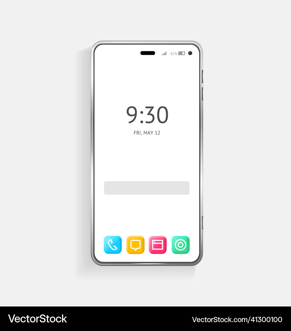 Realistic detailed 3d smartphone with color app Vector Image