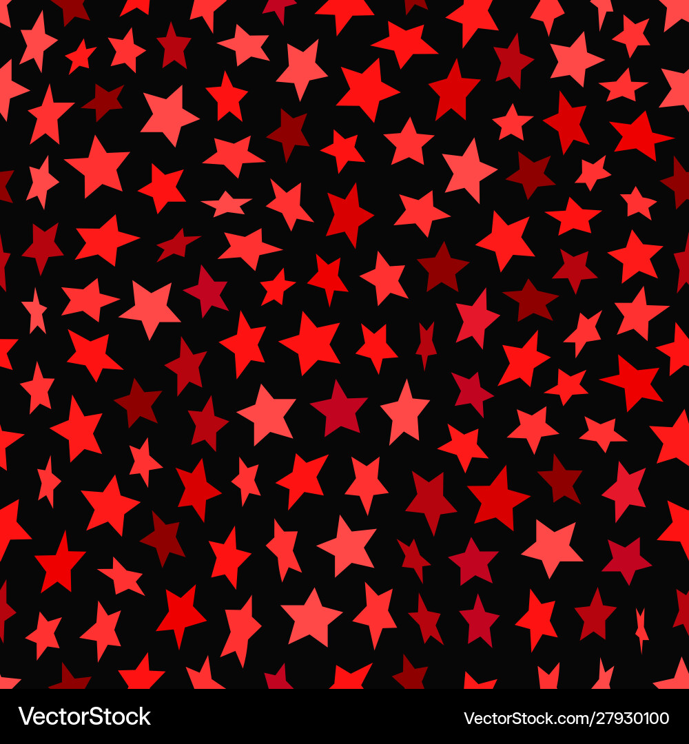 Red stars seamless background Royalty Free Vector Image