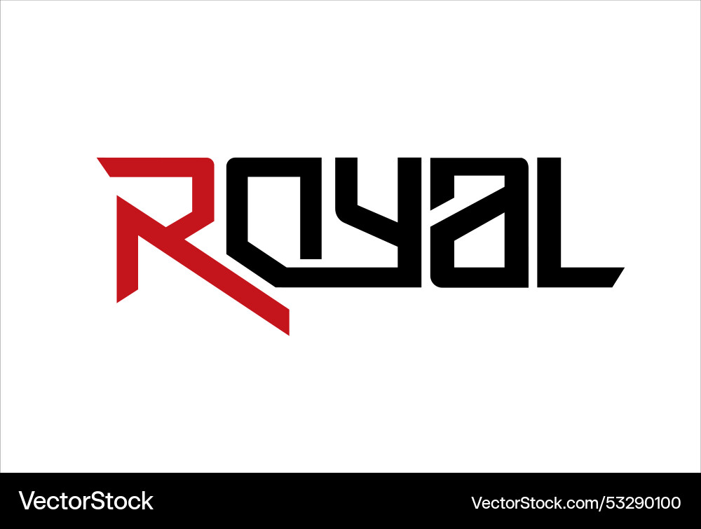Royal typography logo icon design Royalty Free Vector Image