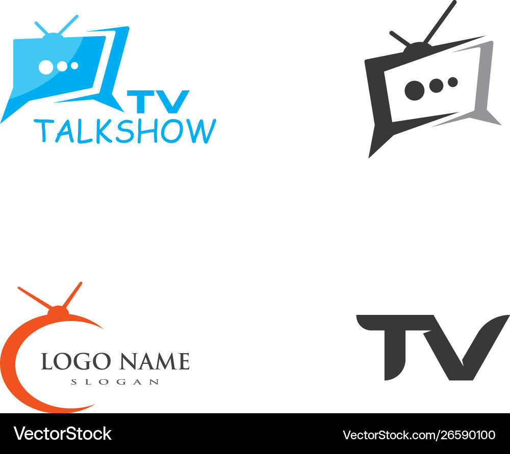 Tv logo design Royalty Free Vector Image - VectorStock