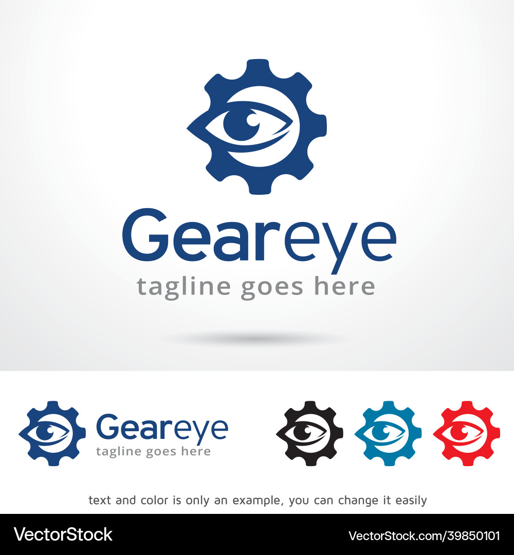 Gear eye logo template Royalty Free Vector Image