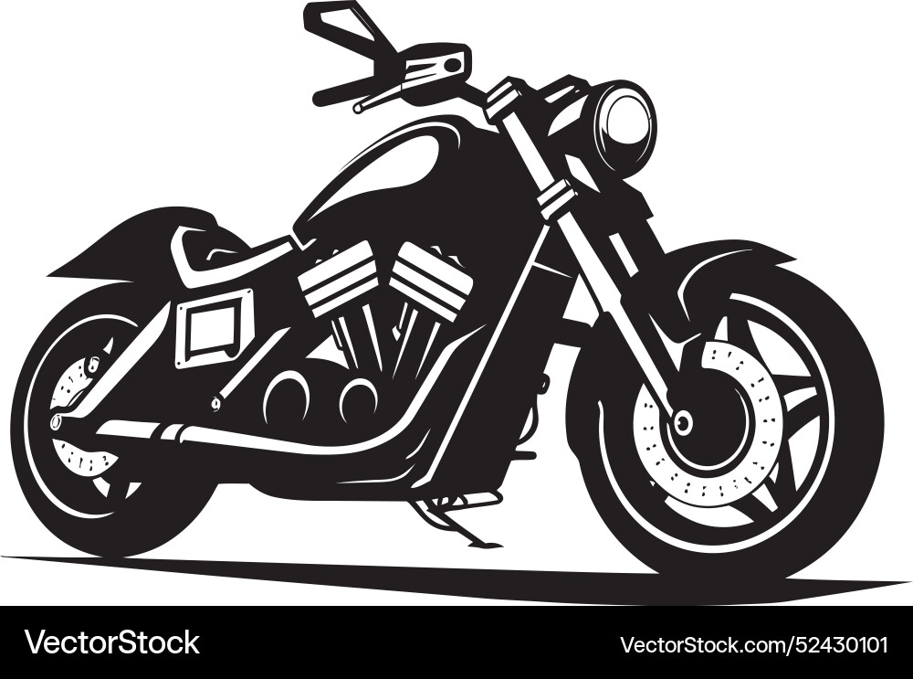 Shadowy harley street racer Royalty Free Vector Image