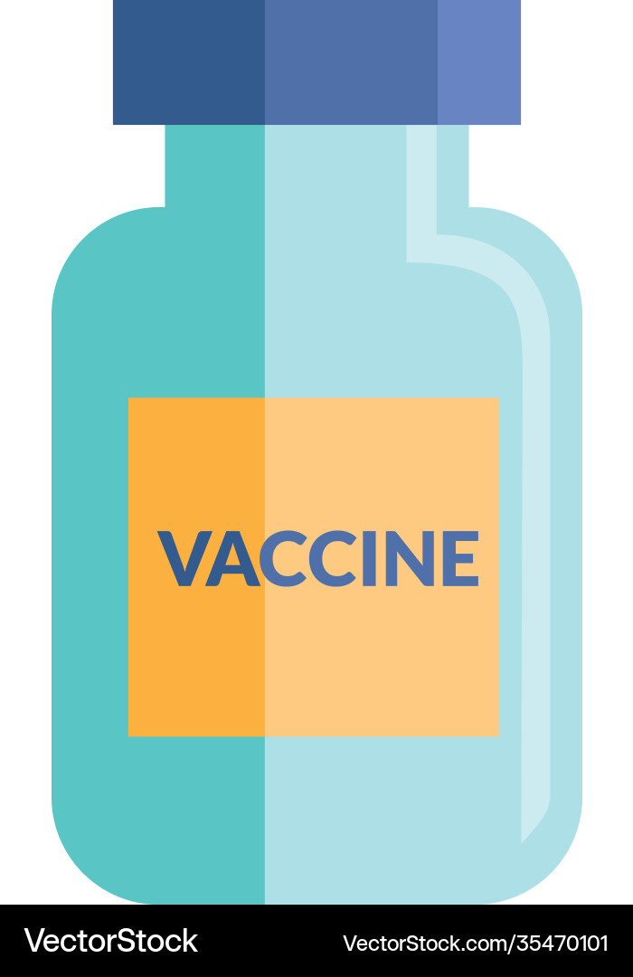 Vaccine vial bottle isolated icon Royalty Free Vector Image